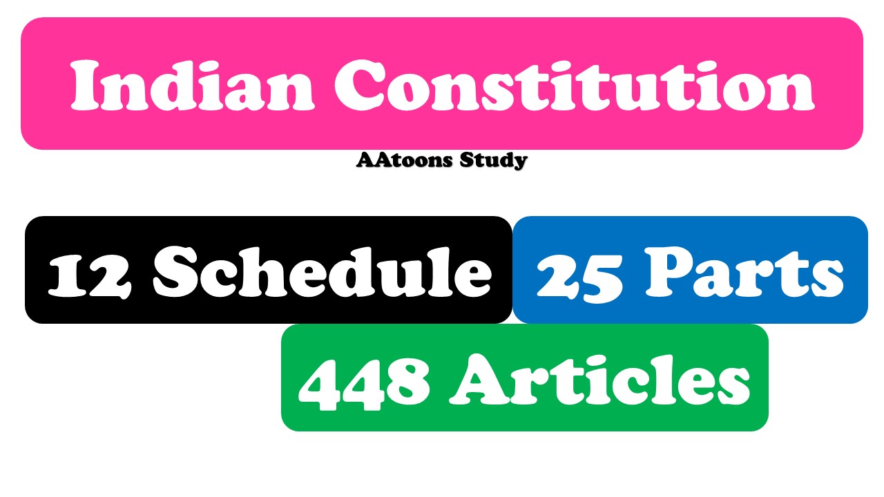 Indian Constitution Schedule Parts And Articles AAtoons Study Indian Constitution Schedule Parts And Articles AAtoons Study